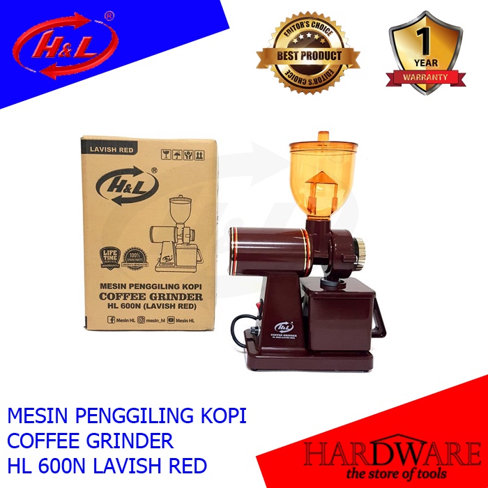 Jual HL Electric Coffee Grinder HL 600N / Mesin Giling Kopi Warna Merah ...