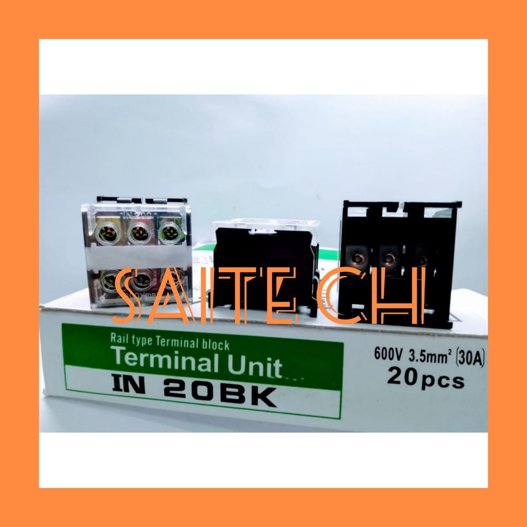 Jual IN Terminal Block IN-20 / IN20 3P 30A Shemsco | Shopee Indonesia