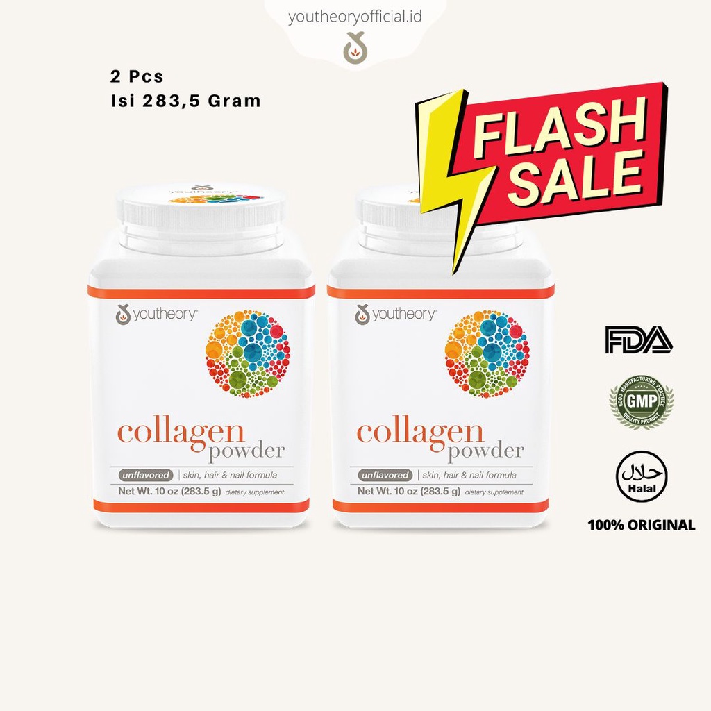 Jual Youtheory Collagen Powder 10 Oz (283,5 g) 2 Botol | Shopee Indonesia