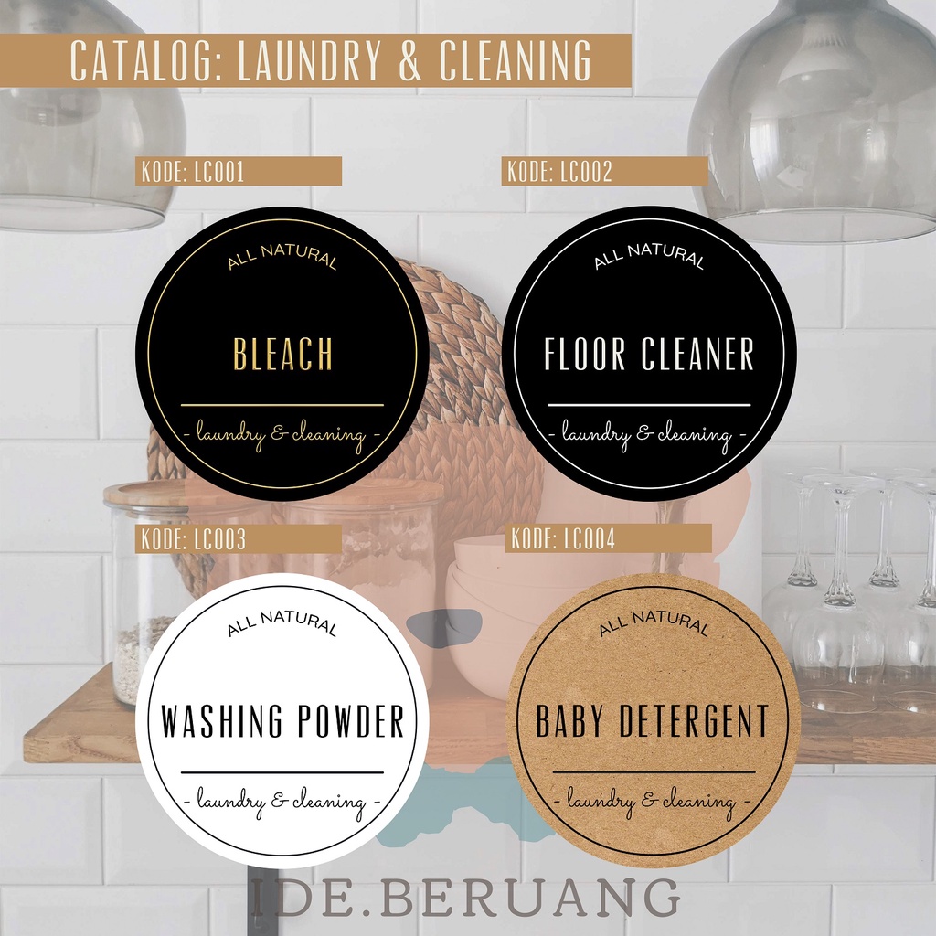 Jual Sticker Label Laundry/ Label Detergen (Circle) | Shopee Indonesia