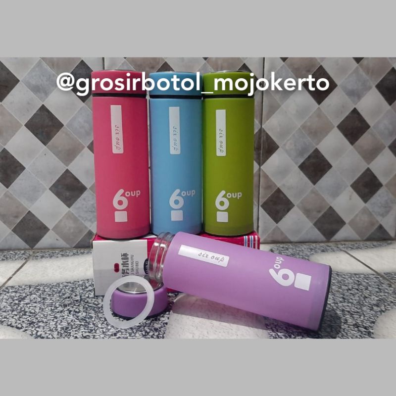 Jual BOTOL MINUM / BOTOL KACA SIX OUP 450ml + BOX | Shopee Indonesia