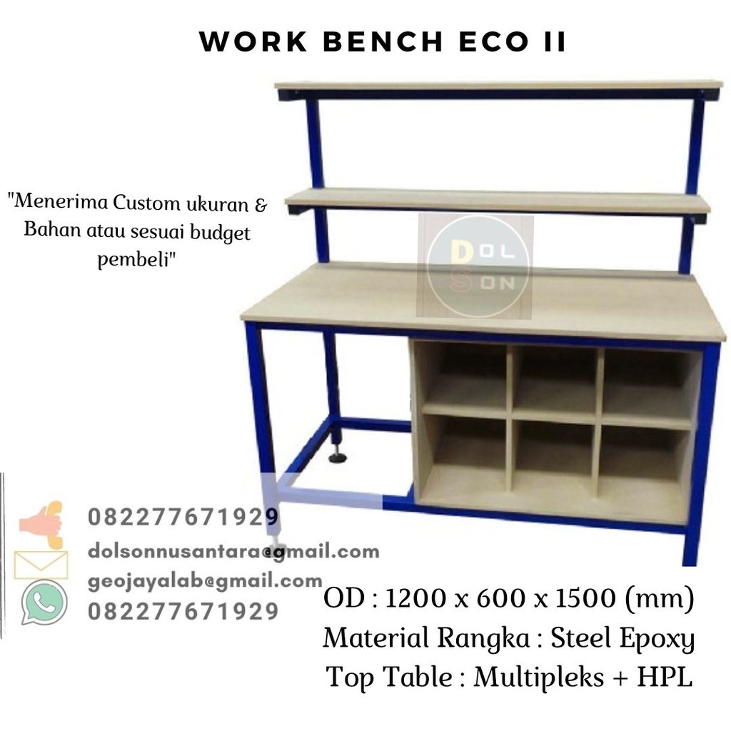 Jual Workstation Bench Meja Kerja Ekonomis Workshop Industri ...