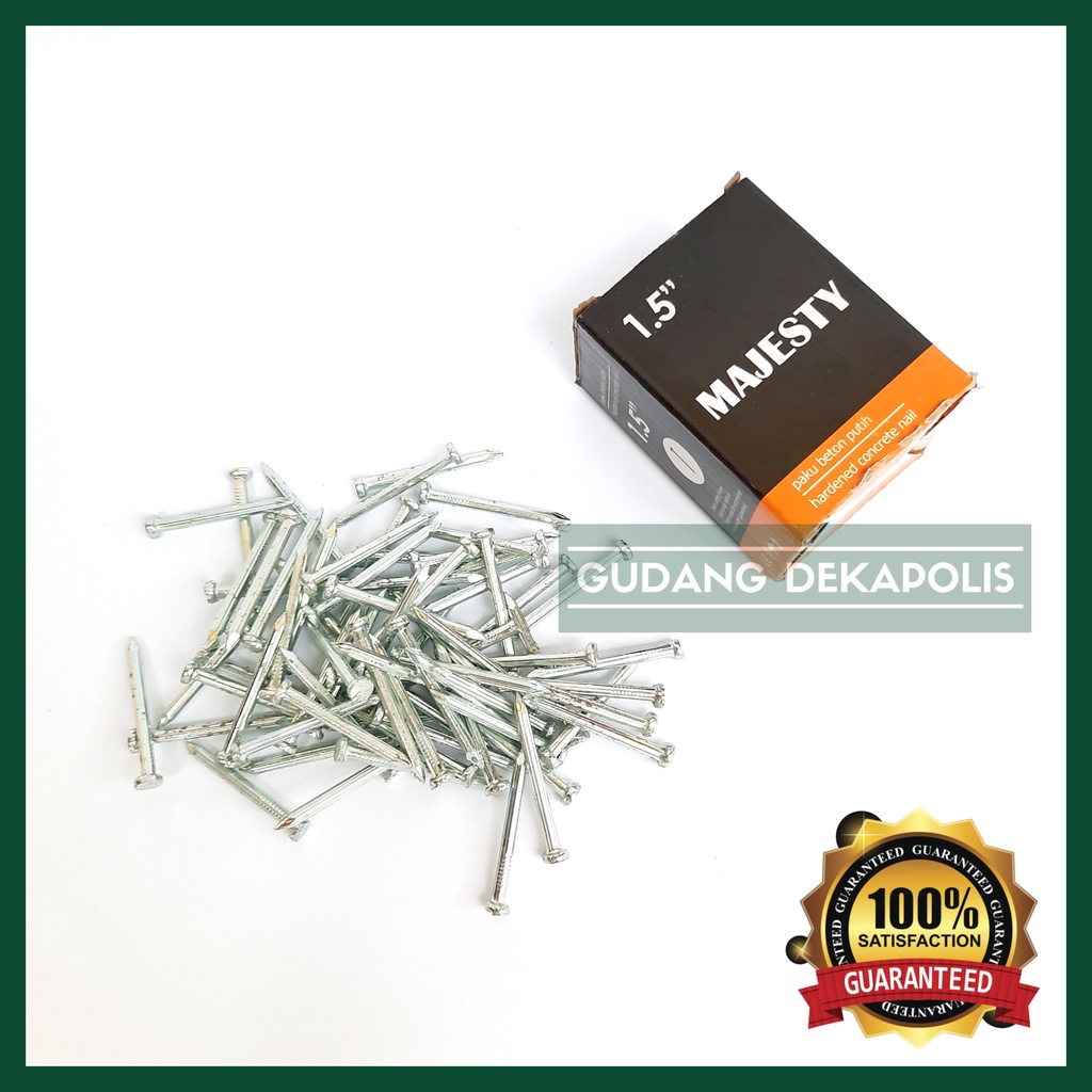 Jual PAKU BETON PUTIH 1,5" 2" 2,5" 3" 4" PAKU TEMBOK DINDING 1 1/2 INCH MAJESTY NETZ | Shopee ...