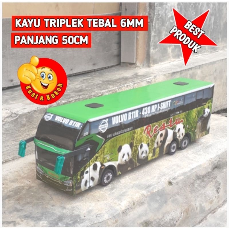 Jual Miniatur Bus PO.RESTU New Super Hight Deck Terbaru Hadiah Ultah ...
