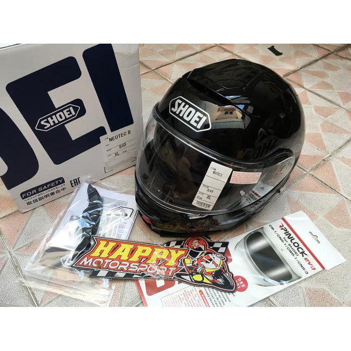 Jual HELM MODULAR DUAL VISOR SHOEI NEOTECH2 ORIGINAL JAPAN BLACK GLOSSY ...