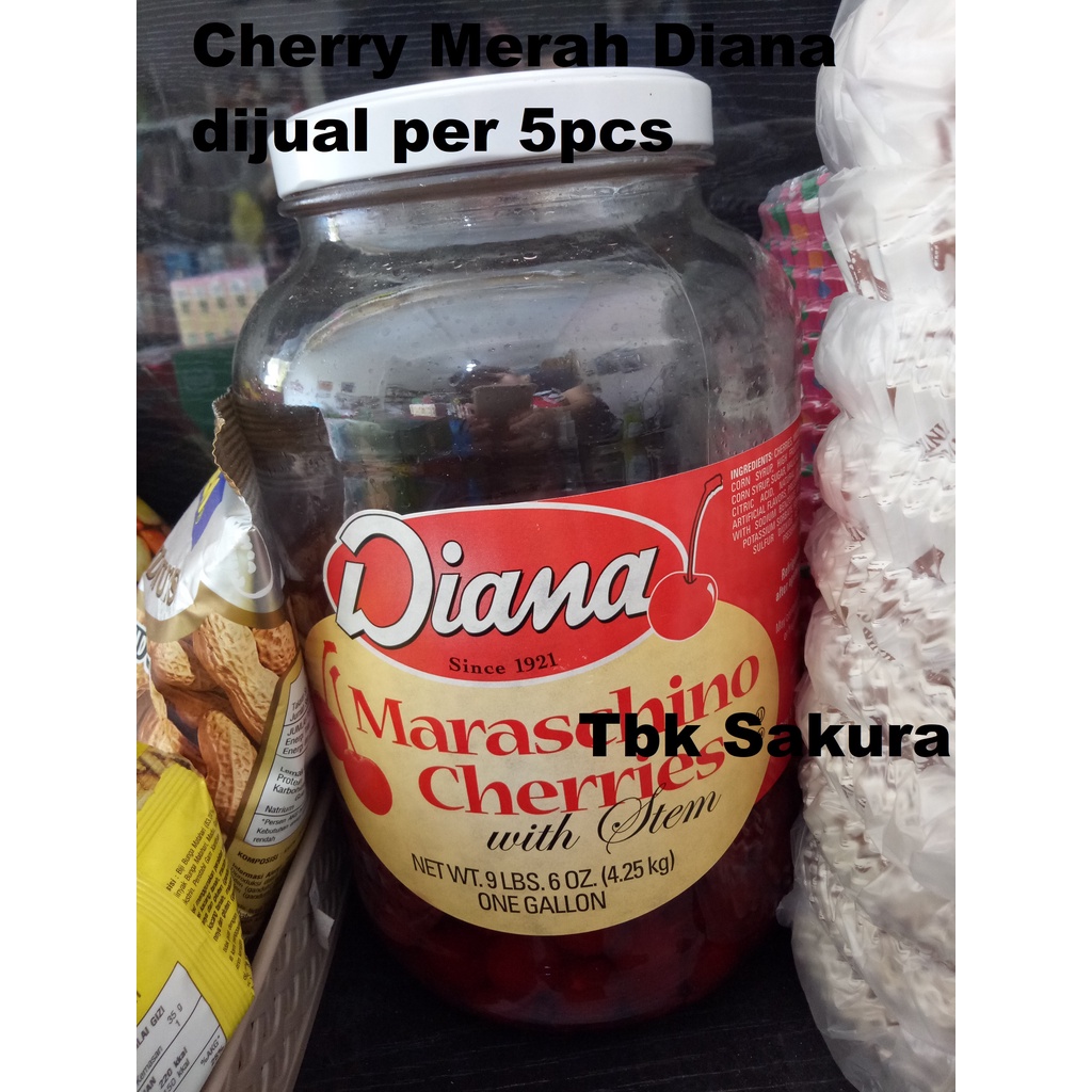 Jual (5pc) Buah Cherry Merah tangkai + Wadah Plastik | Shopee Indonesia