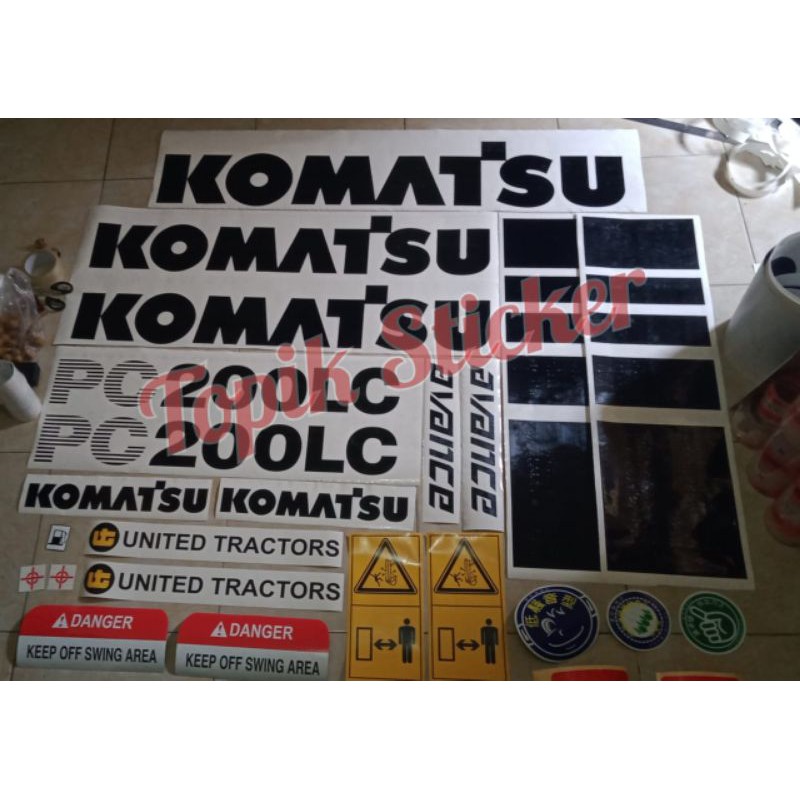 Jual Sticker Excavator KOMATSU PC 200-6 LC, Stiker Alat Berat | Shopee ...