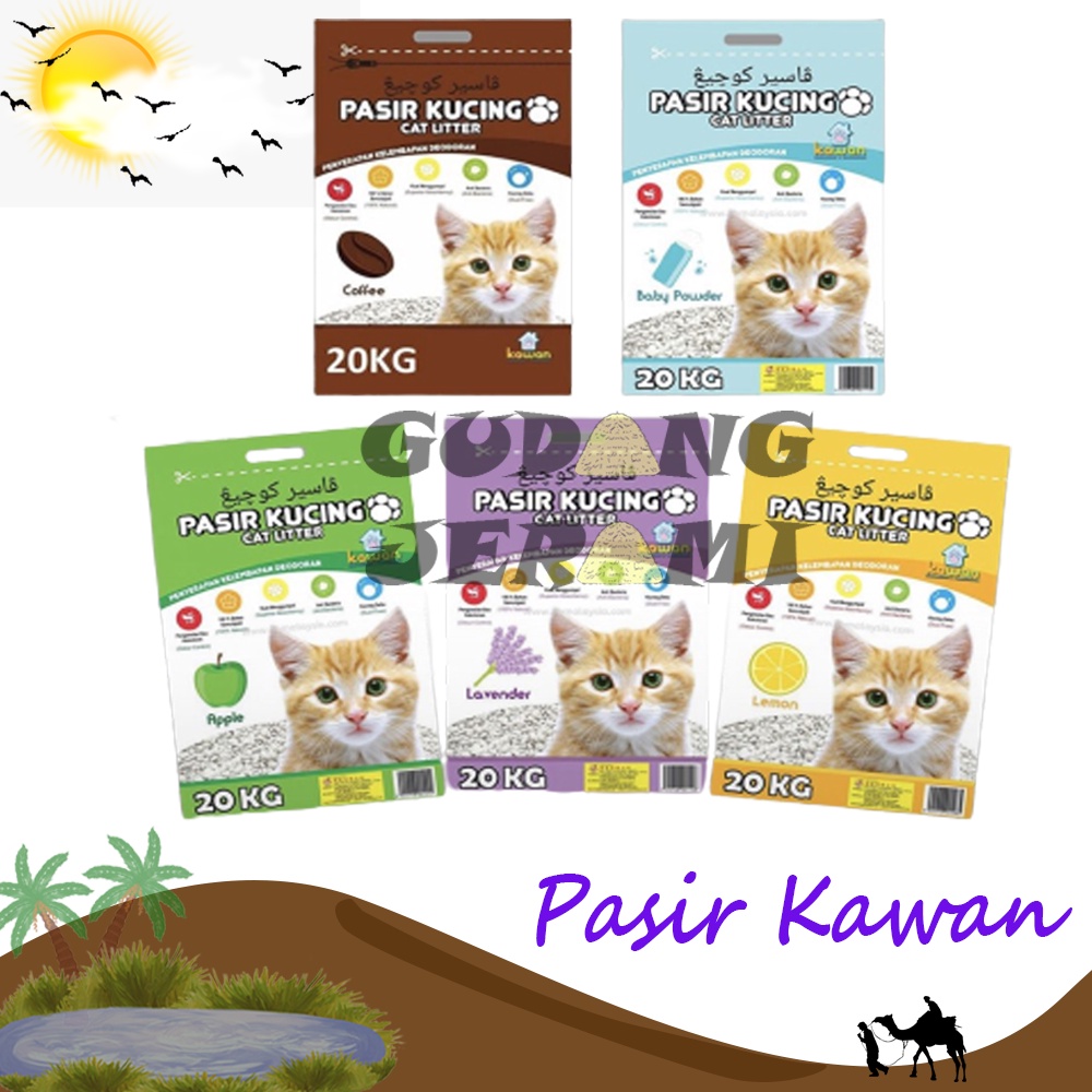 Jual OJOL - Pasir Kucing KAWAN 20 kg Pasir Gumpal Wangi Bentonite 20 kg ...