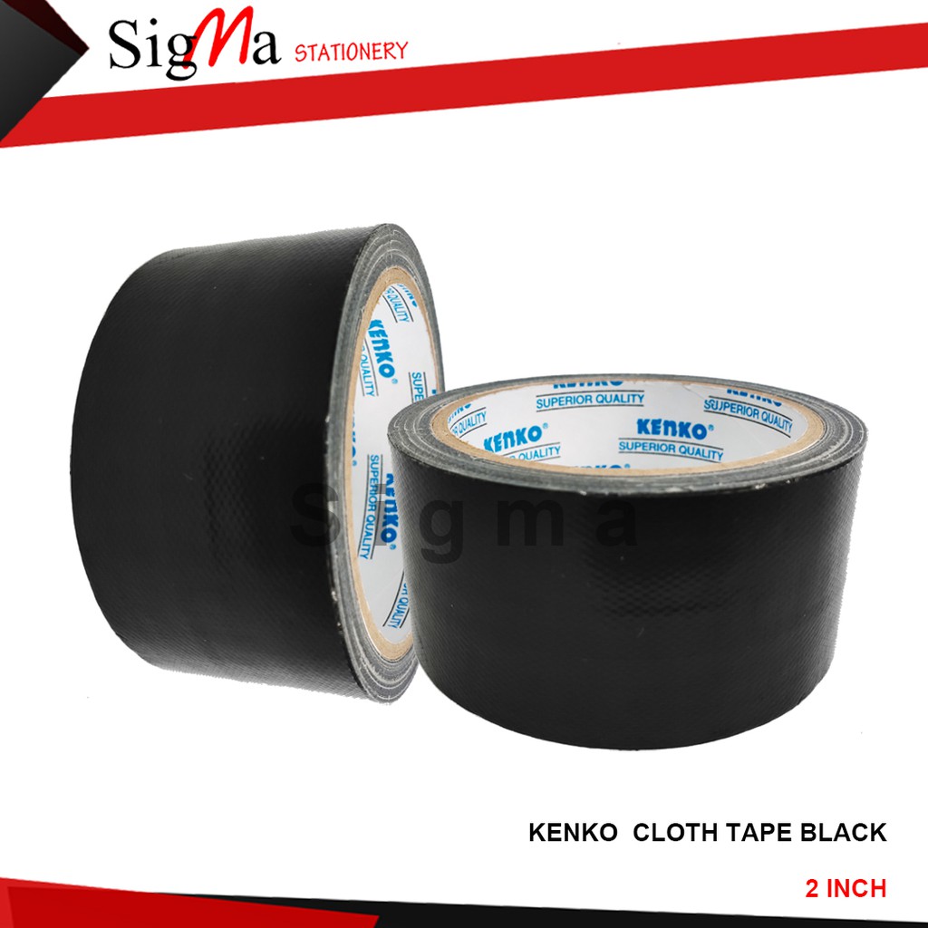 Jual Lakban Hitam/Cloth tape/Lakban Besar hitam Kenko 48MM | Shopee ...