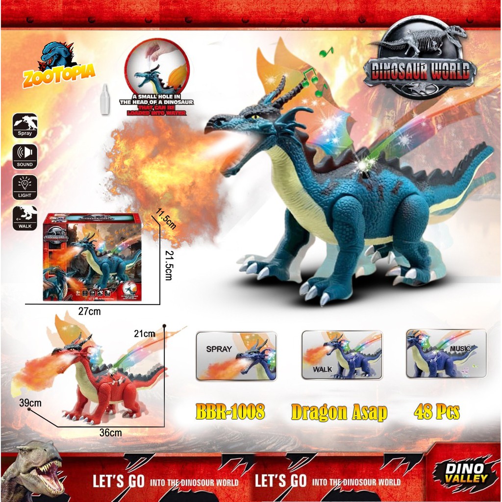 Jual MAINAN DRAGON SAYAP DAPAT MENGELUARKAN ASAP BISA BERJALAN DAN ...