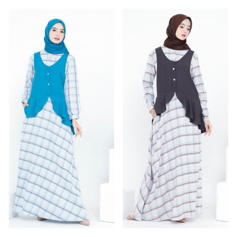 Jual Raunapride Gamis RK 282 tosca, RK 283 Coklat | Shopee Indonesia