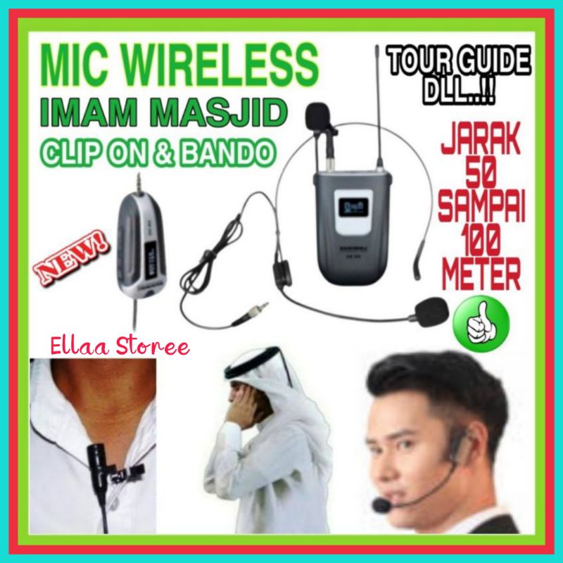 Jual Mic Wireles Imam Clip On Mic Bando Bisa Langsung Colok Ke ampli ...