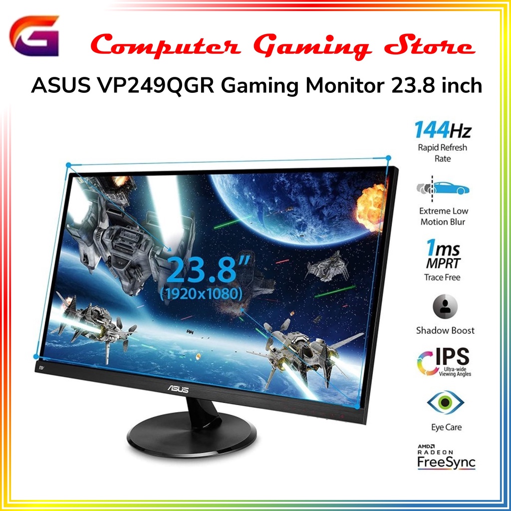 Jual Gaming Monitor ASUS VP249QGR 23.8 inch, Full HD, IPS, Frameless ...