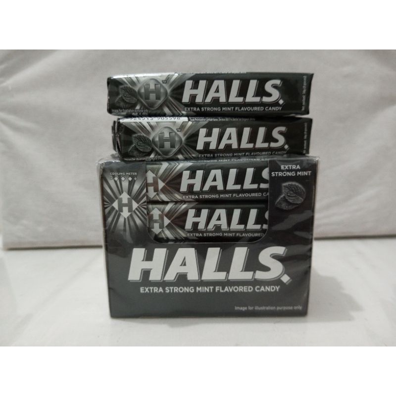 Jual Halls Candy / Permen Halls Stick Extra Strong Mint Flavored Candy ...