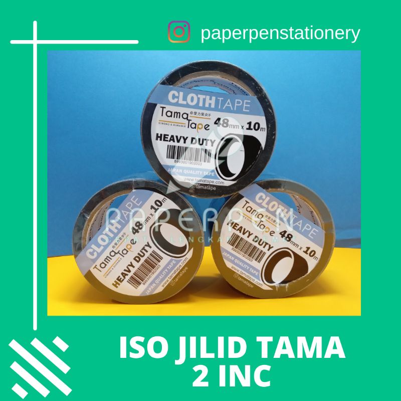 Jual Isolasi Jilid Kain Hitam Tama 48Mm | Shopee Indonesia