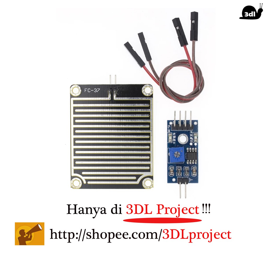 Jual Sensor Deteksi Hujan (Raindrop) Module Rainwater Foliar | Shopee ...