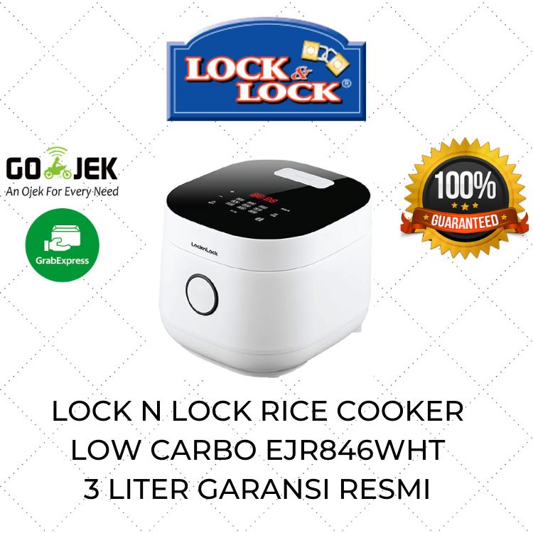Jual Lock n Lock Rice Cooker Low Carbo Digital 3 Liter EJR846WHT ...