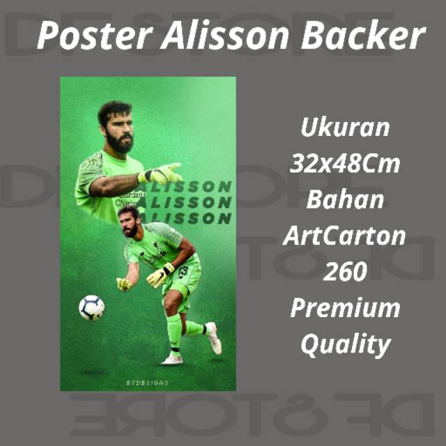 Jual Poster Liverpool - Alisson Becker | Shopee Indonesia