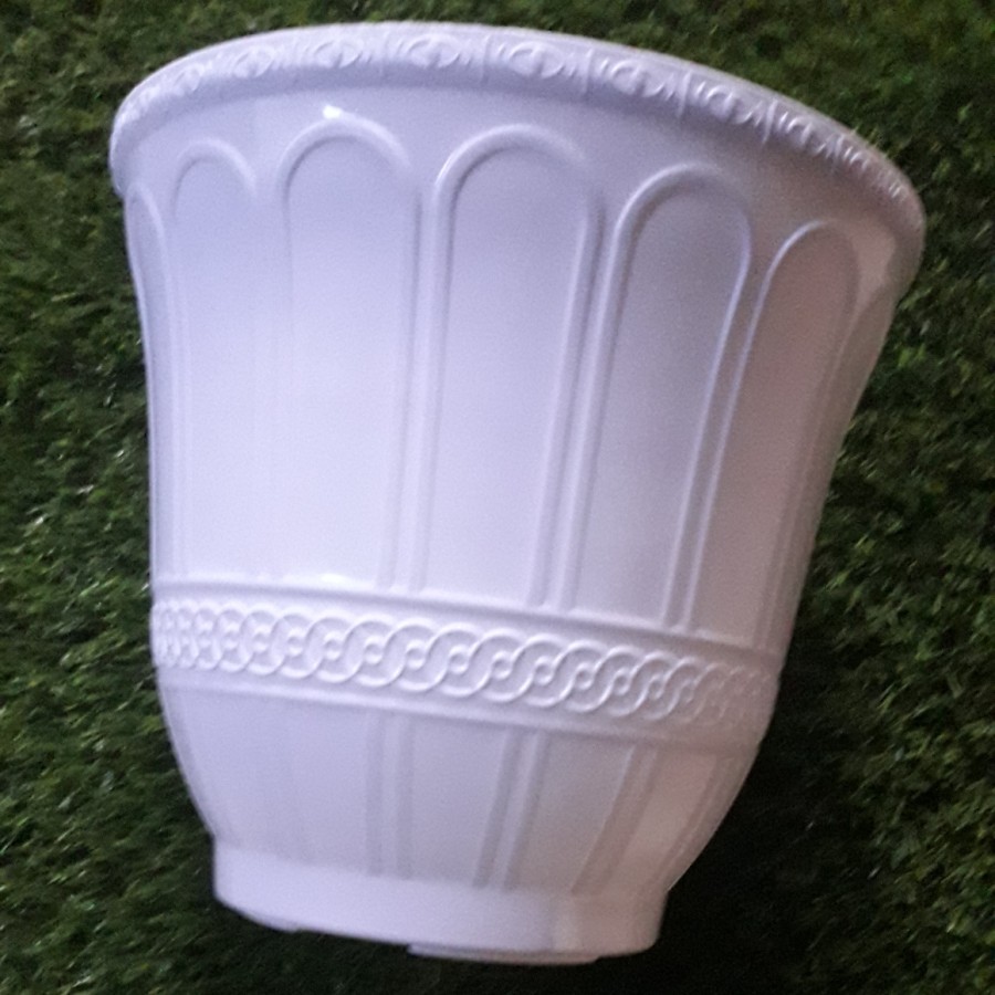 Jual Pot Tanaman Hias Roma putih Ukuran 20 cm - Pot Roma putih diameter ...