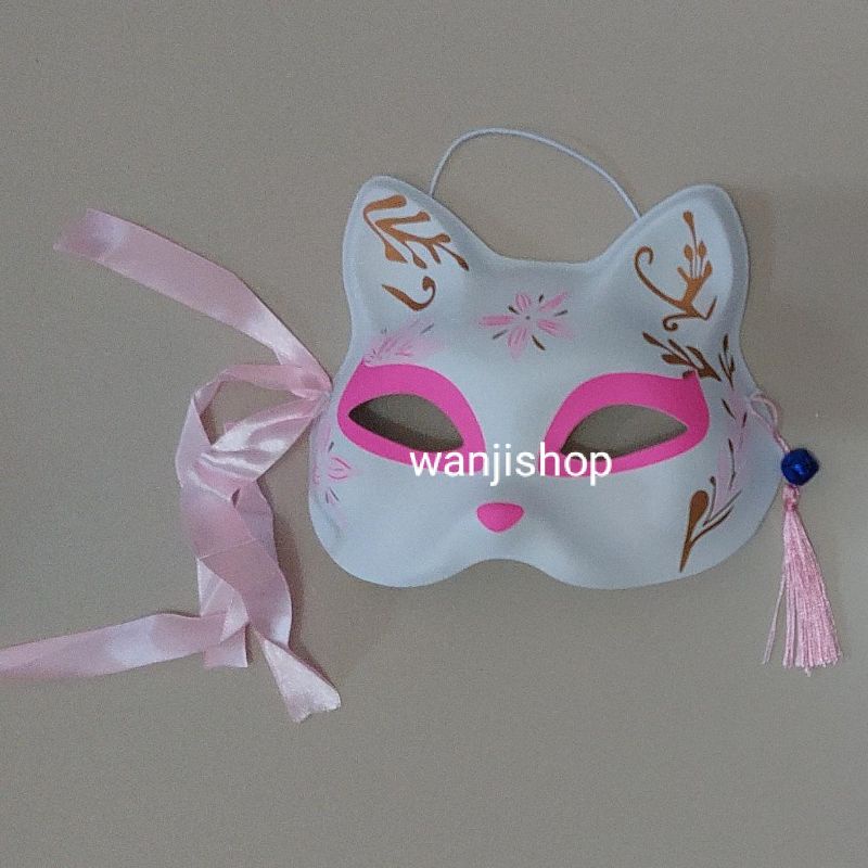 Jual TOPENG KUCING kitsune fox bunkasai japanese festival mask rubah ...