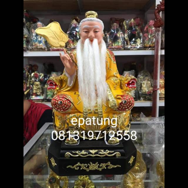Jual patung dewa tai shang lau cin tai siong kuning 16 inch fiber -01 ...