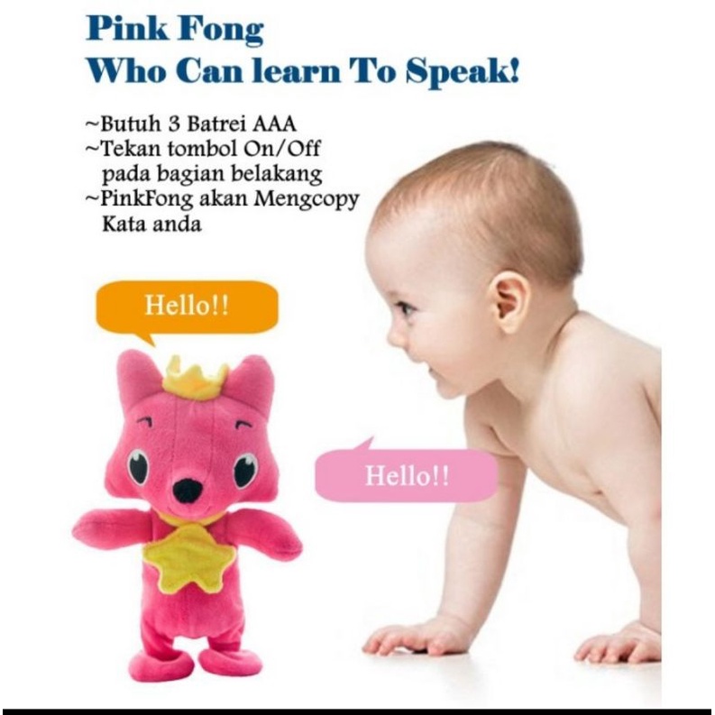 Jual pinkfong baby shark talking walking fox | Shopee Indonesia