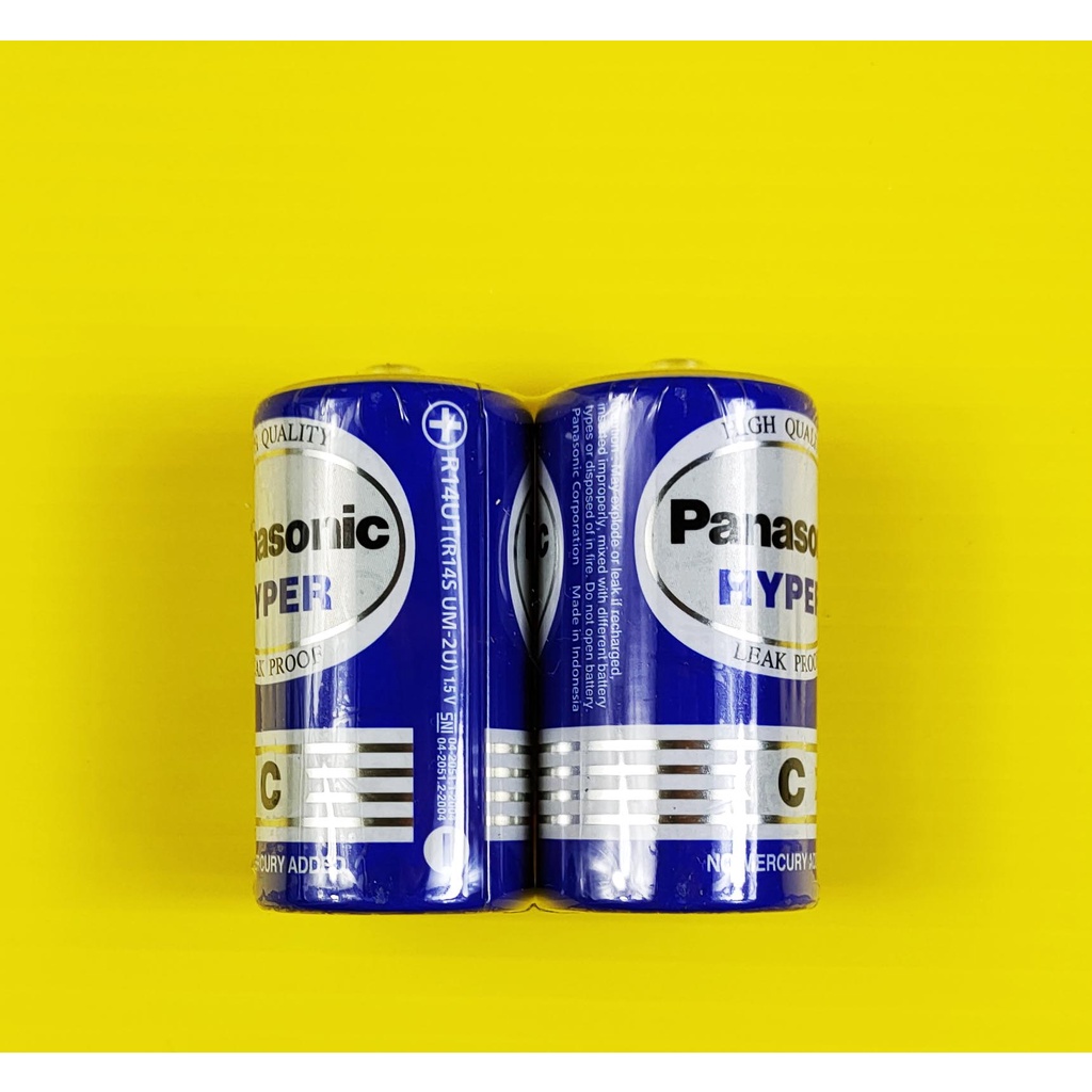 Jual BATERAI PANASONIC HYPER C 1.5 VOLT R14S ( 2 PCS ) | Shopee Indonesia