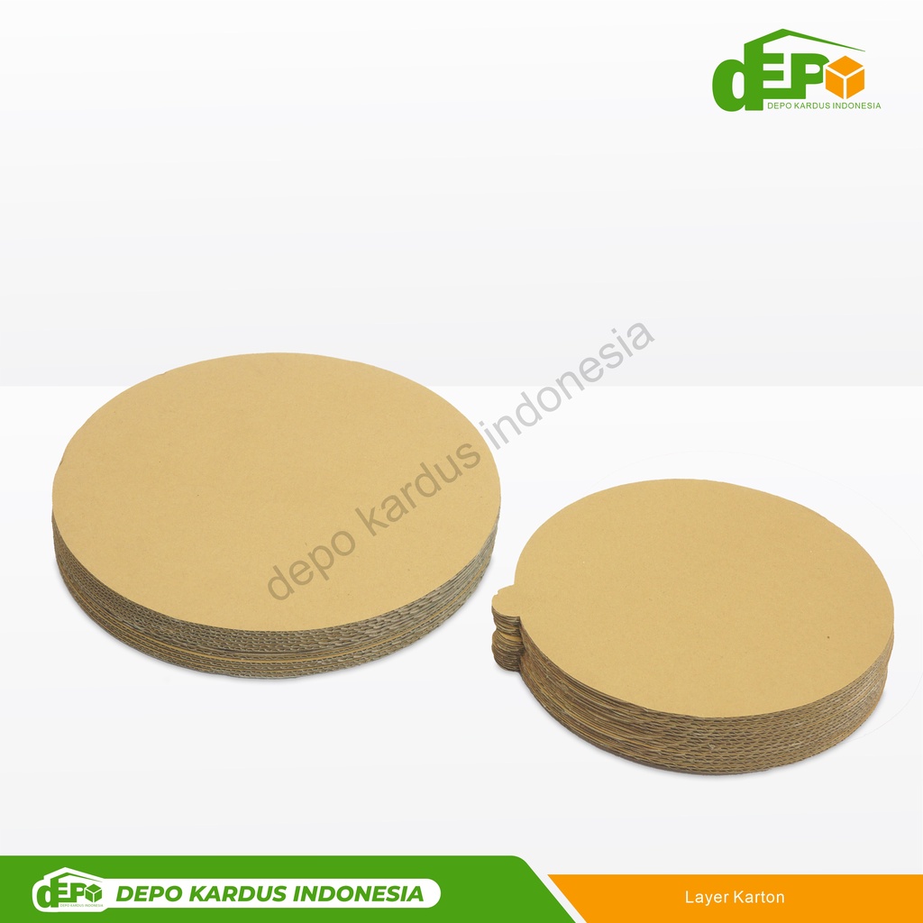 Jual Kardus Lembaran B flute Lingkaran 24&30 cm layer/layerkarton/sheet ...