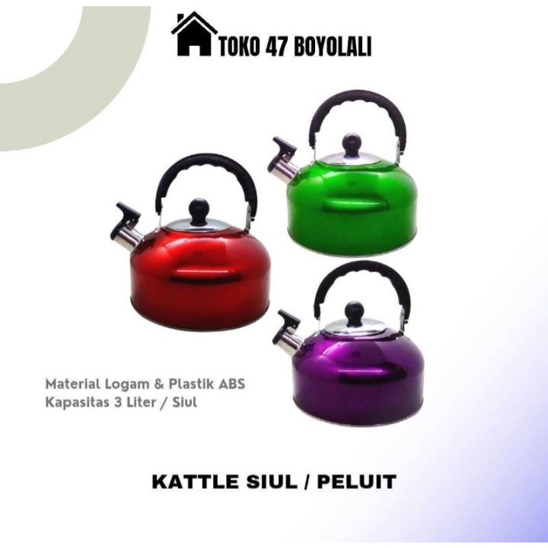 Jual Teko Bunyi Warna | Teko Siul | Whistling Kettle 3 Liter | Shopee Indonesia