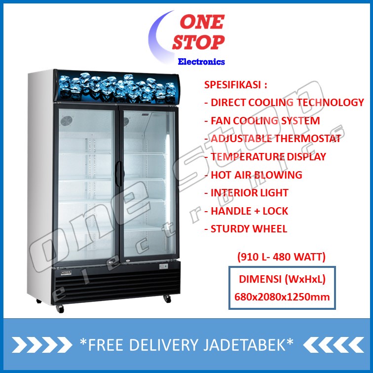 Jual MODENA SC 2920 FINESTRA Showcase Cooler 910 L | Shopee Indonesia