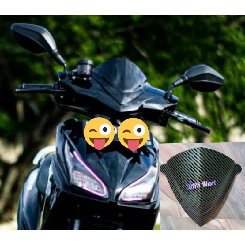 Jual VISOR HONDA VARIO 110 LED CARBON WINDSHIELD HONDA VARIO 110 LED ...
