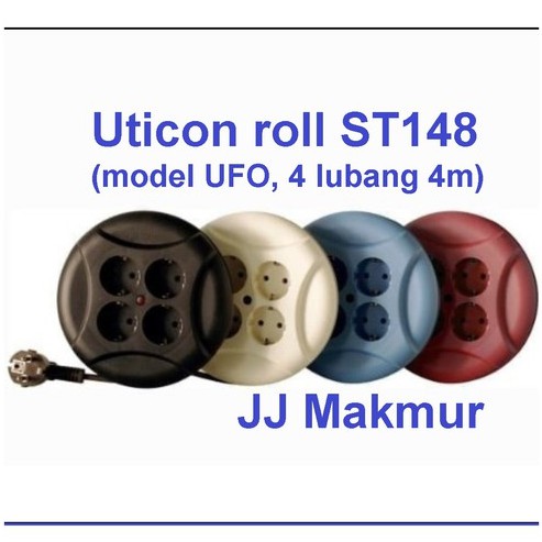 Jual Uticon Kabel Listrik Gulung Rol 4m Gulungan Stop Kontak 4 lubang ...