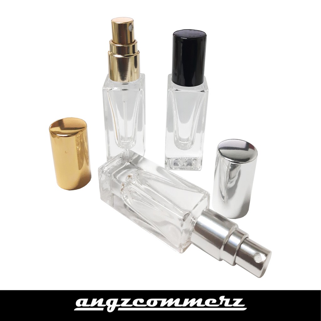 Jual Botol Parfum Kaca Spray Kotak 5ml Premium Clear Square Glass ...