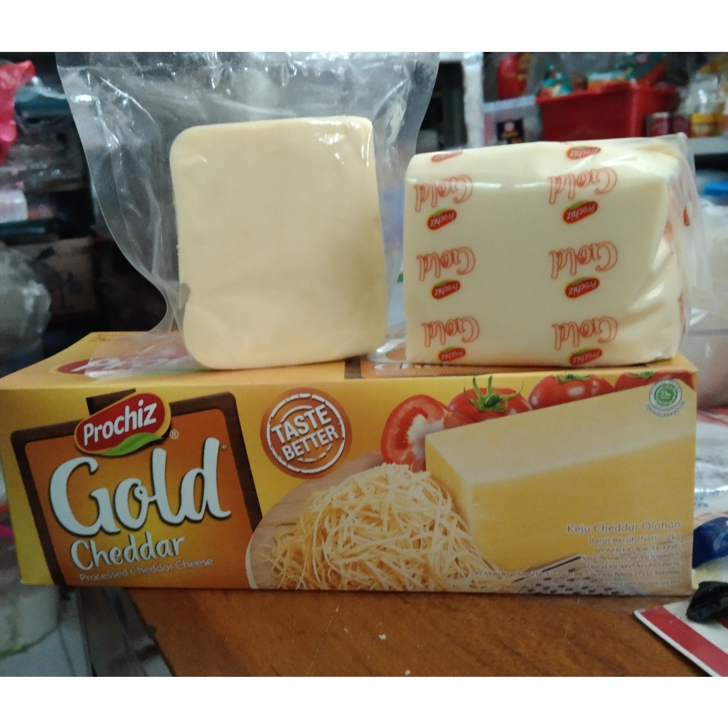 Jual KEJU CHEDDAR PROCHIZ GOLD REPACK 500 GR | Shopee Indonesia
