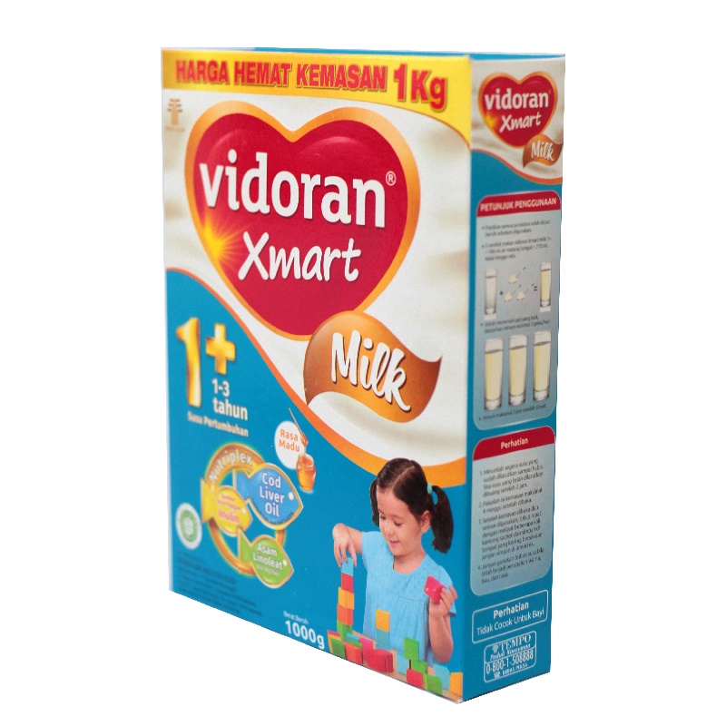 Jual Vidoran Xmart Milk 1+ Madu Box 925Gr | Shopee Indonesia