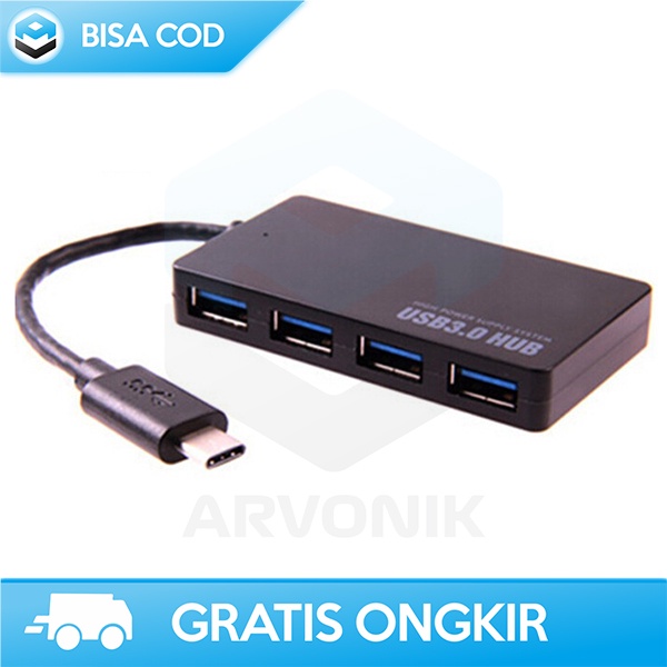 Jual BEST LIMITED ADAPTER 4 PORTS TYPE C USB HUB 3.0 TERBAIK ORIGINAL ...