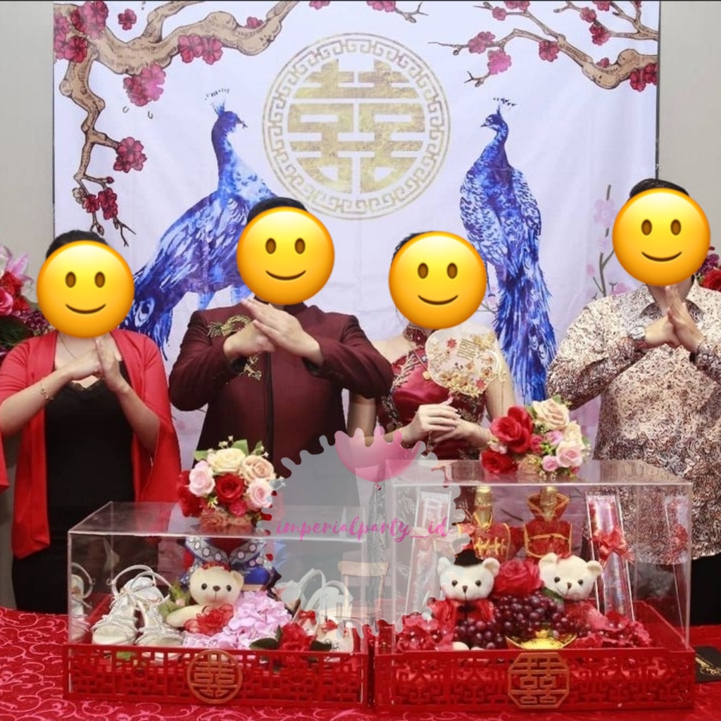 Jual Custom Backdrop Banner Spanduk Lamaran Sangjit Tunangan Shuangxi ...