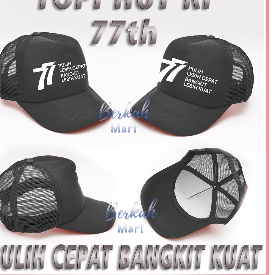 Jual 국 TOPI MERAH PUTIH HITAM HUT RI 77TH 77 TH KEMERDEKAAN REPUBLIK ...