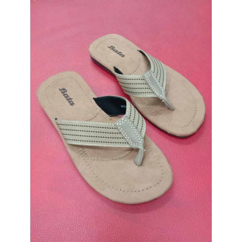 Jual sandal pria dewasa bata original model jepit bahan kain luat dan ...