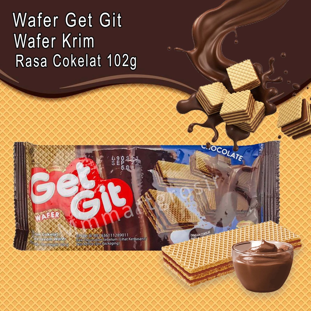 Jual Wafer Get Git / Wafer Krim Cokelat / Rasa Cokelat / 102g | Shopee ...