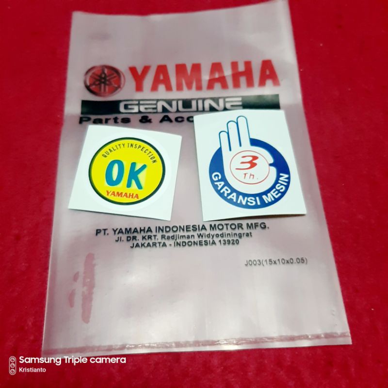Jual 1 set stiker sticker logo ok dan garansi engine waranty rxking rx ...