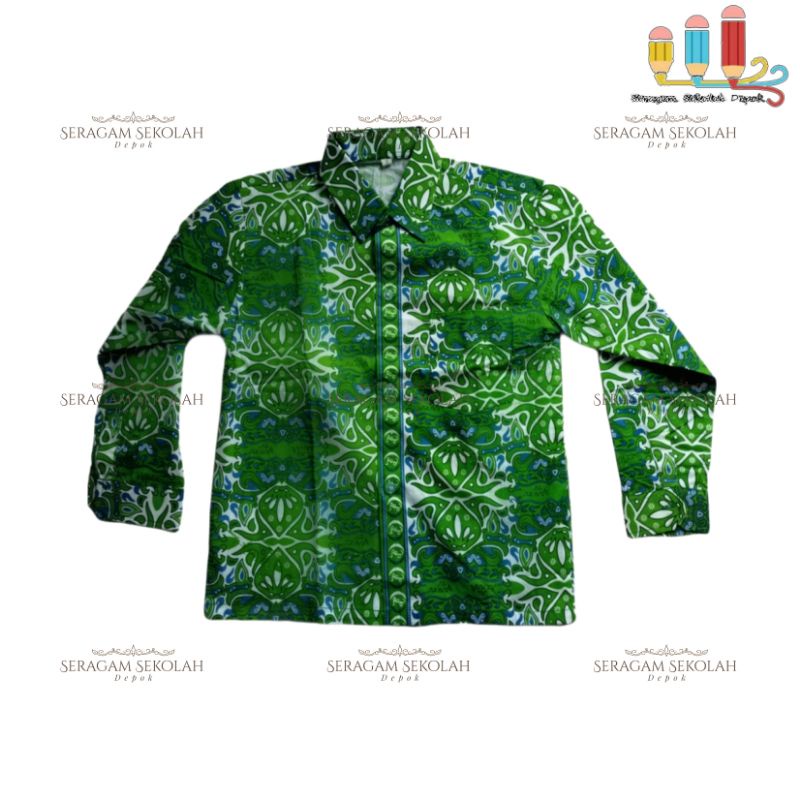 Jual Baju Batik PUTRI/Lengan Panjang SDI Al Azhar | Shopee Indonesia