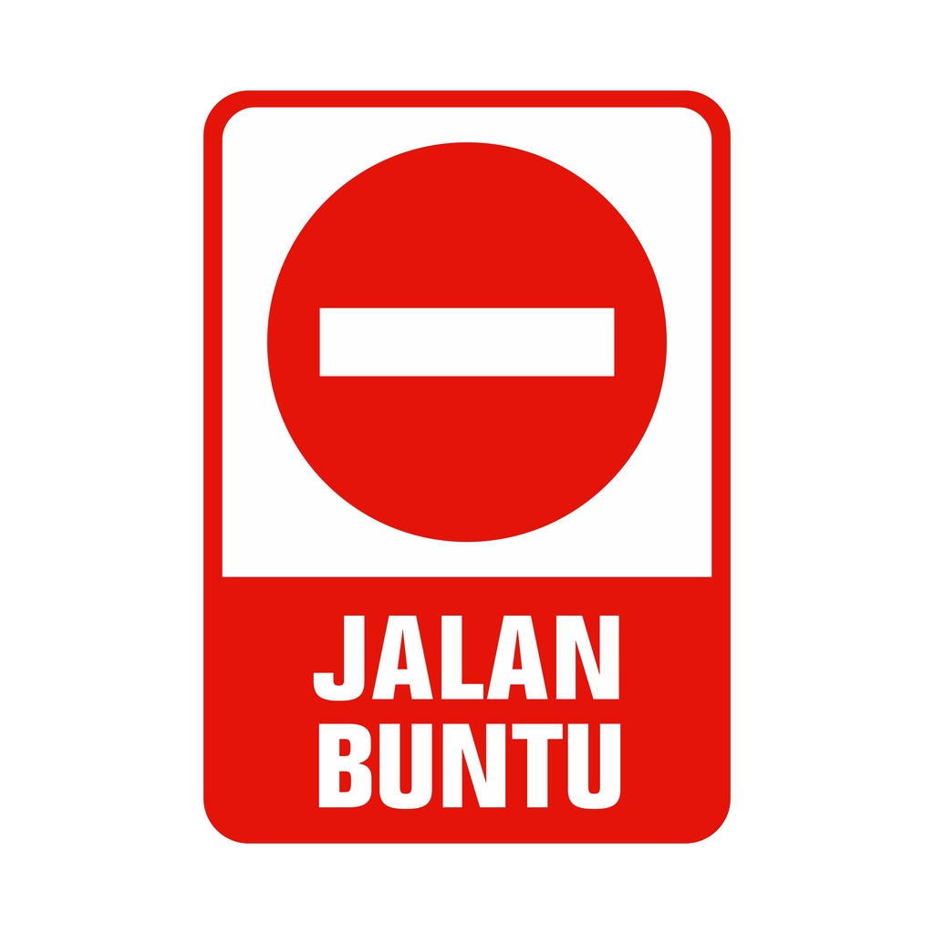 Jual RAMBU PENANDA JALAN BUNTU 35CM X 50CM PLAT ALUMUNIUM | Shopee ...