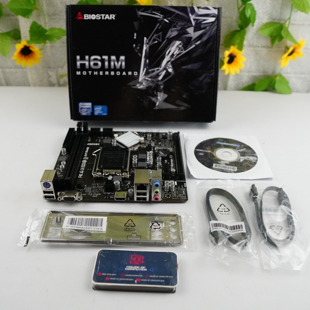 Jual MAINBOARD BIOSTAR H61 H61MHV3 LGA1155, Gen 2/3, H61, DDR3 | Shopee ...