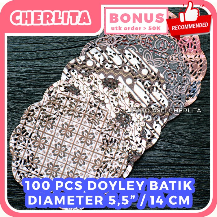 Jual Doyley Paper Batik 5.5 inch 14 cm doilies Alas Toples Budaya ...