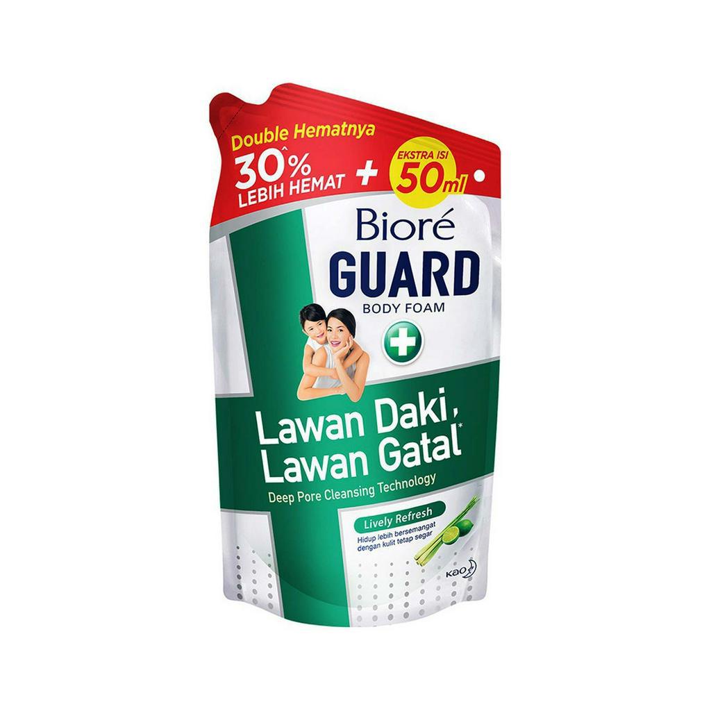 Jual Biore Guard Body Wash Lively Refresh Refill 800 Ml | Shopee Indonesia