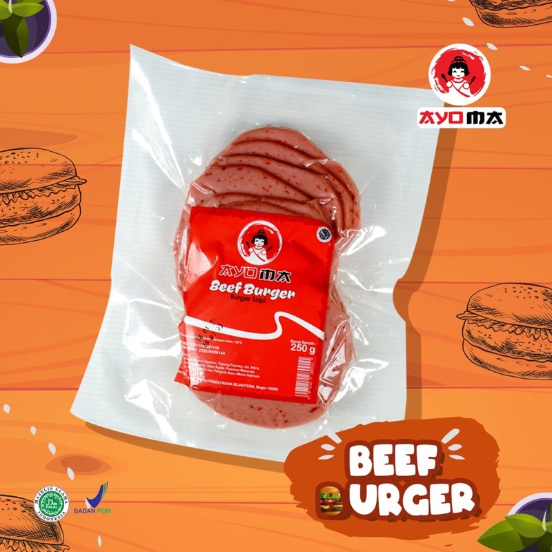 Jual Ayoma Beef Burger 250gr (isi 10) | Shopee Indonesia