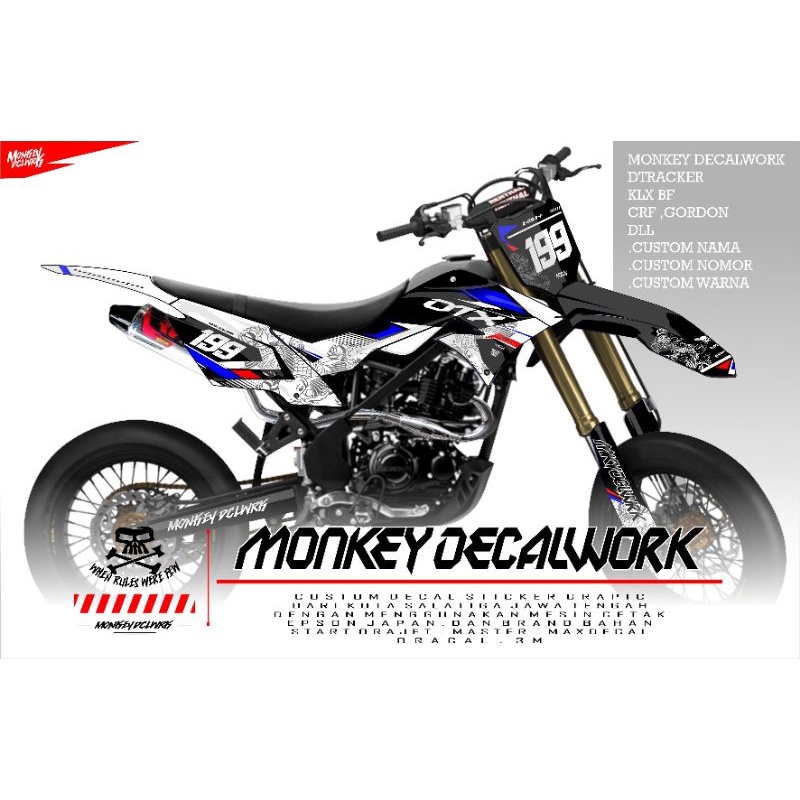 Jual DEKAL STICKER DECAL KLX D-TRACKER SUPERMOTO CUSTOM KOI KONSEP ...