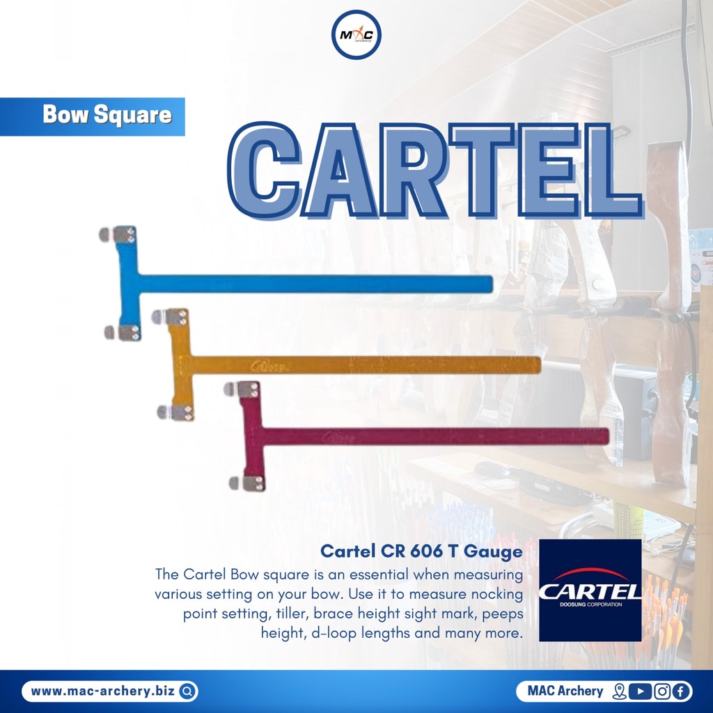 Jual bow square cartel t gauge bow square ukur brace height busur ...