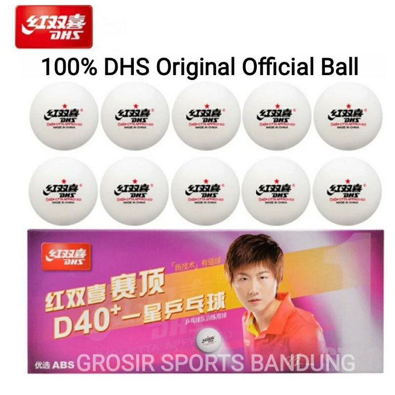 Jual Bola Pingpong / Tenis Meja DHS D40+ Bintang Satu / 1 Star Original | Shopee Indonesia